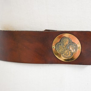 1950s Garay Leather Belt With Metal Coin Discs - Etsy