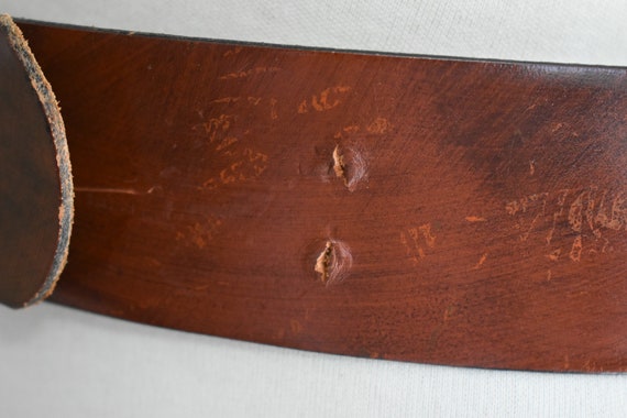 1950s Garay Leather Belt with Metal Coin Discs - Gem