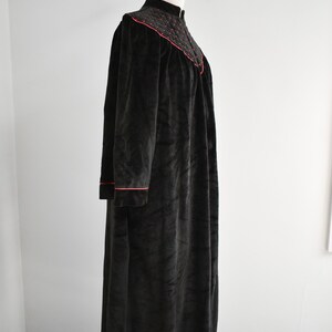 1980s Black Velour Robe - Etsy