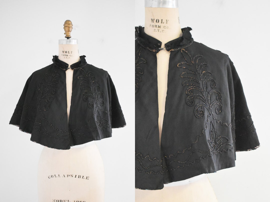 Victorian Black Short Cape - Etsy