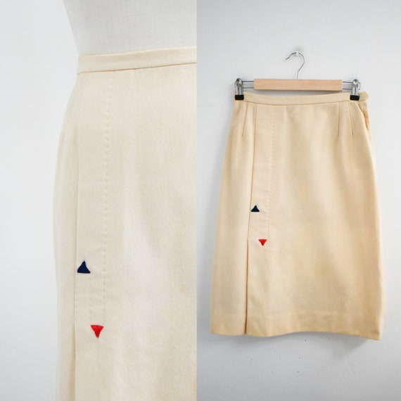 1950s/60s Dalton Wool Pencil Skirt - Gem