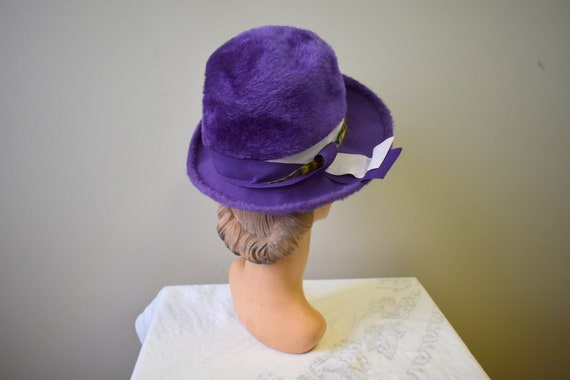 1960s Kutz Purple Fur Felt Hat | Etsy