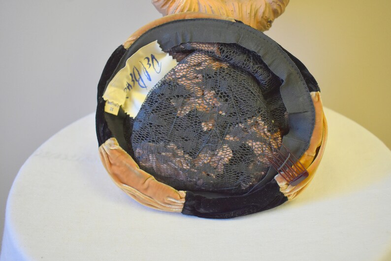 1950s Del Bene Ruched Velvet Hat - Etsy