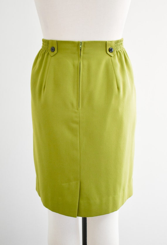 1990s Chartreuse Mini Skirt - Gem
