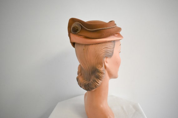 RESERVED 1930s/40s Studio Styles Caramel Brown Peaked… - Gem