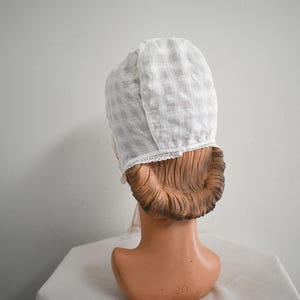 Antique White Linen Sleep Bonnet - Etsy