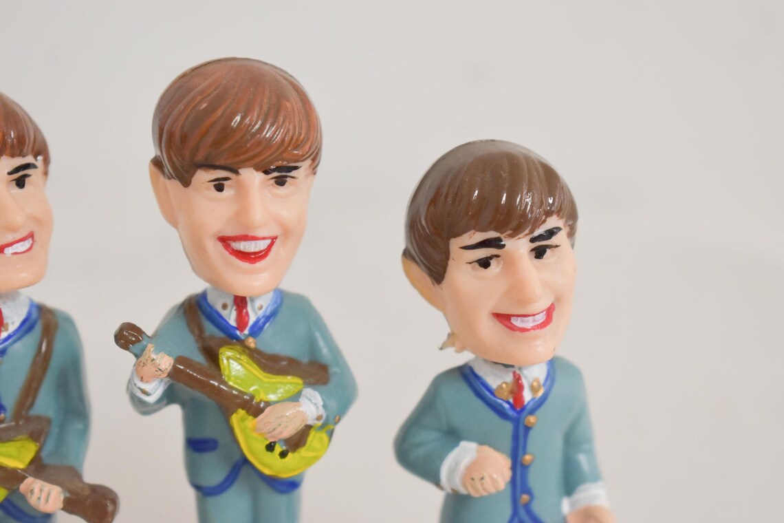 Vintage Beatles Bobble Head Cake Toppers, Set of 4 - Etsy