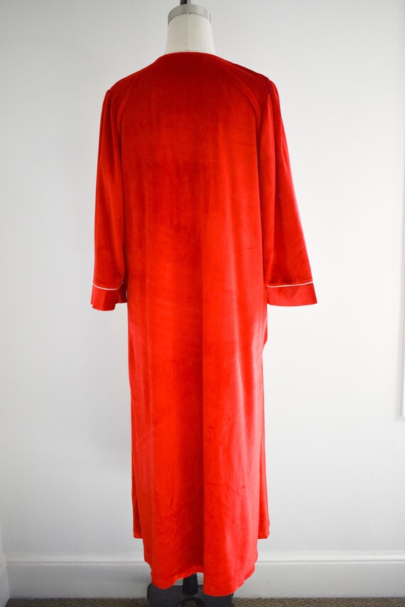 1980s Red Velour Housecoat - Gem