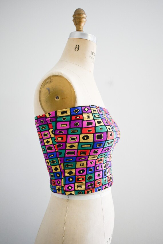 1980s Multi-Colored Knit Tube Top - Gem