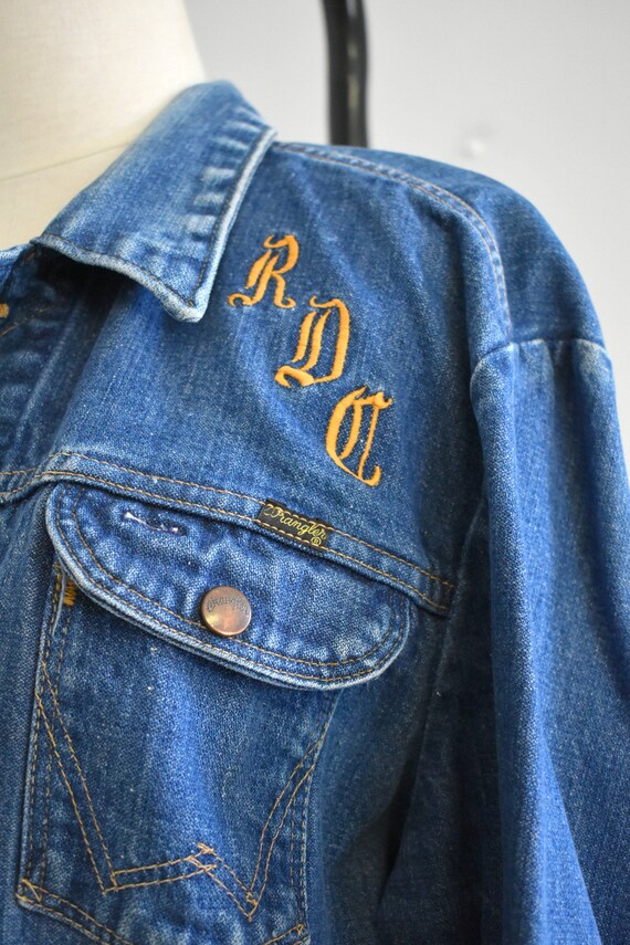 1970s Wrangler Monogrammed Denim Jacket - Gem