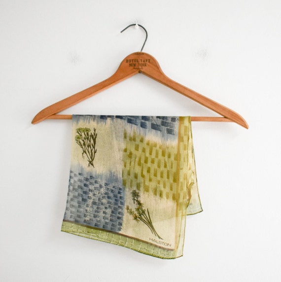 1980s Halston Sheer Floral Scarf - Gem
