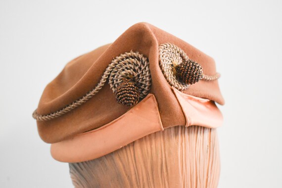 RESERVED 1930s/40s Studio Styles Caramel Brown Peaked… - Gem