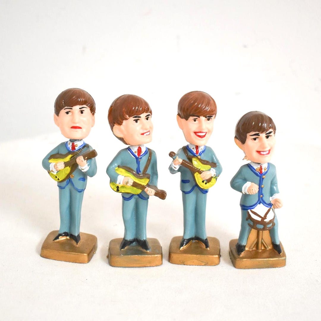 Vintage Beatles Bobble Head Cake Toppers, Set of 4 - Etsy
