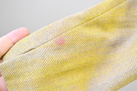 1940s Yellow and Beige Striped Wool Jacket - Gem