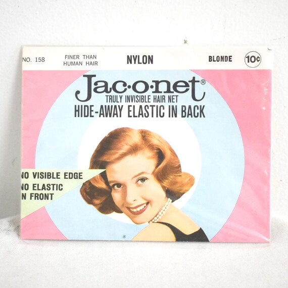 1950s NOS Jac-o-net Nylon Hair Net, Blonde - Gem