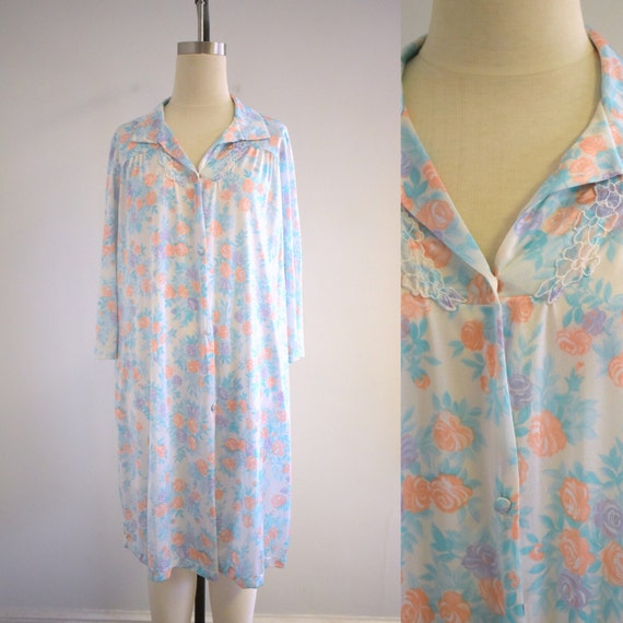 1980s Vanity Fair Floral Robe - Gem
