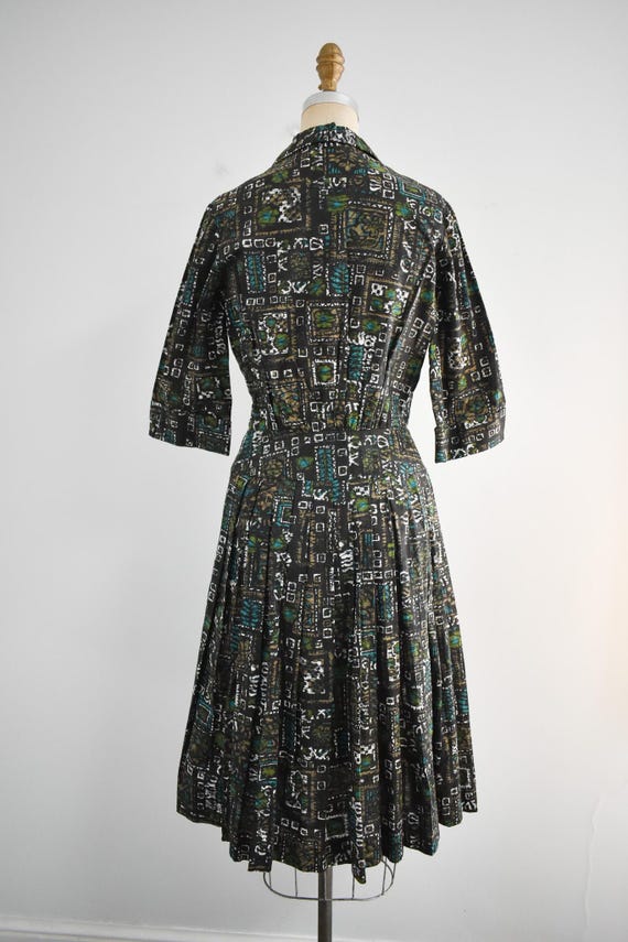 1950s Craely Polynesian Batik Dress - Gem