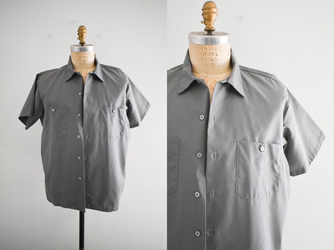 1970s Sears Dark Gray Short Sleeve Uniform Shirt - Etsy