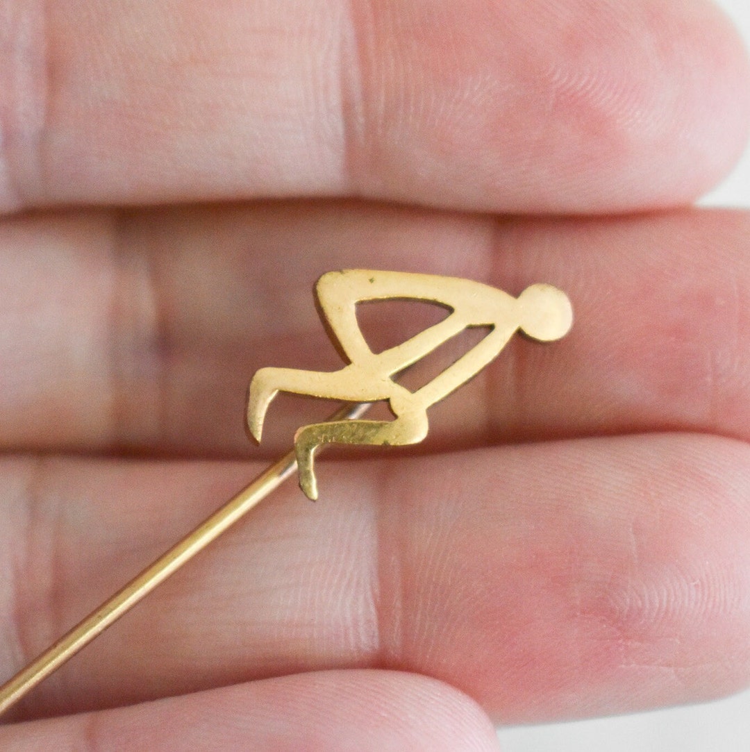 Vintage Stick Figure Stick Pin - Etsy