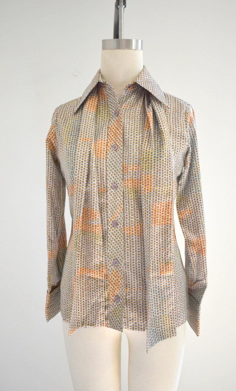 1970s Contessa Monique by Florence Alper Printed Blouse and | Etsy