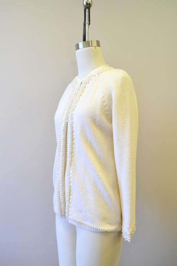 1960s Cyn Les Beaded Cardigan Sweater - Gem