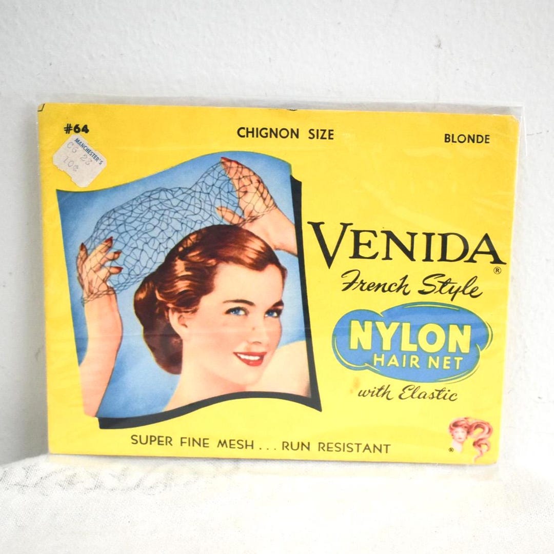 1940s/50s NOS Venida Nylon Hair Net in Blonde, Chignon Size - Etsy