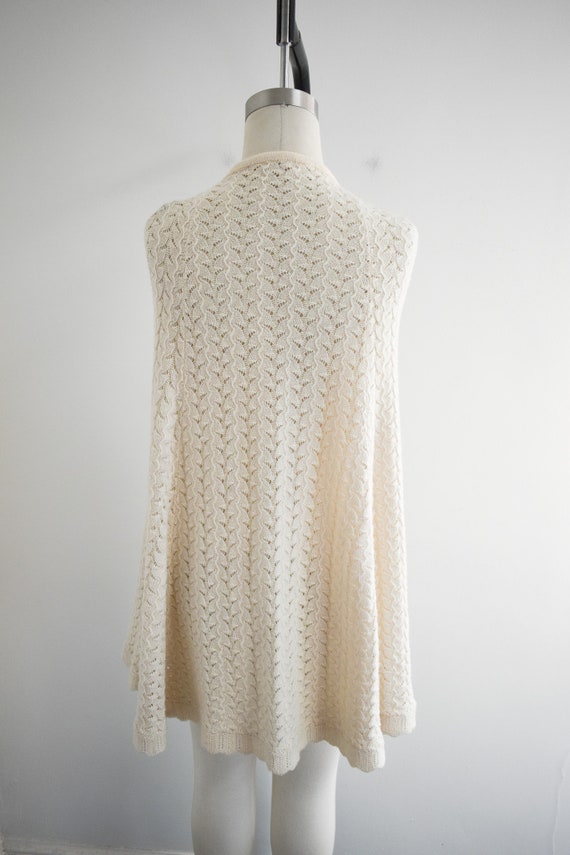 1970s Cream Sweater Cape - Gem