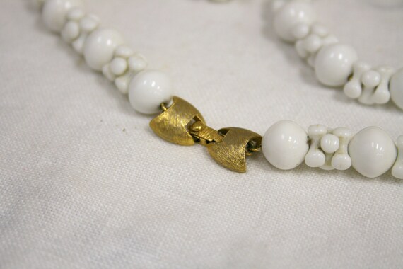 1960s Monet White Bead Necklace - Gem
