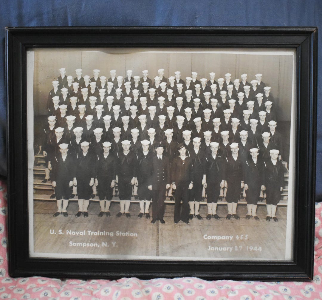1940s US Navy Framed Group Photograph, Sampson, NY - Etsy