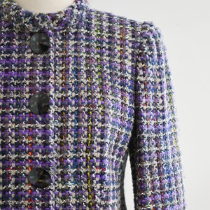 1980s Purple Chunky Tweed Jacket - Etsy