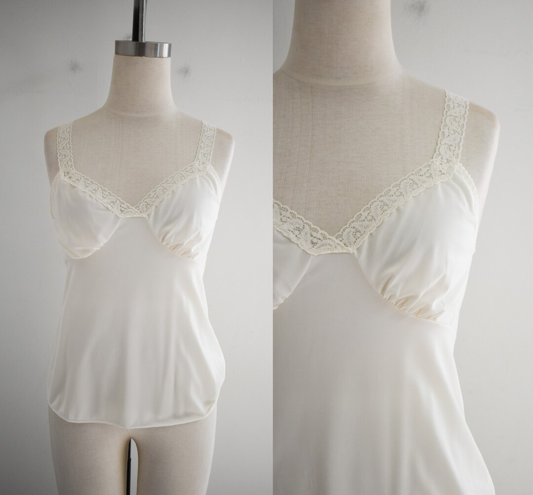 1980s/90s Shadowline Cream Camisole - Etsy