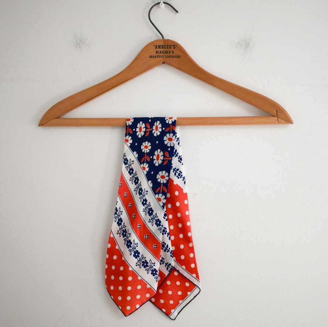 1970s Cathy 1000 Oaks California Red, White, and Blue Printed Sash - Etsy