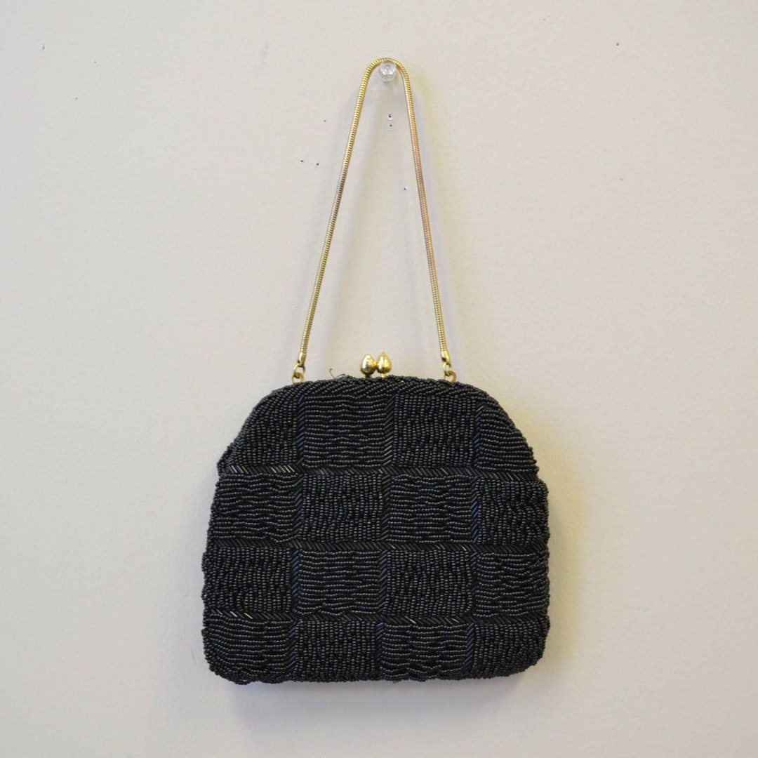 1960s Stylecraft of Miami Black Beaded Purse - Etsy