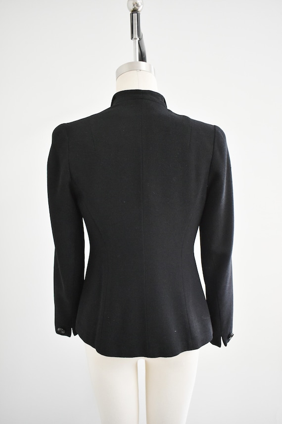 1940s Black Wool Pintuck Jacket - Gem