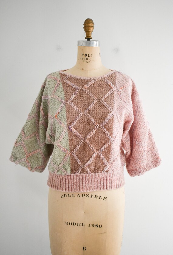 1980s Cropped Chenille Sweater - Gem