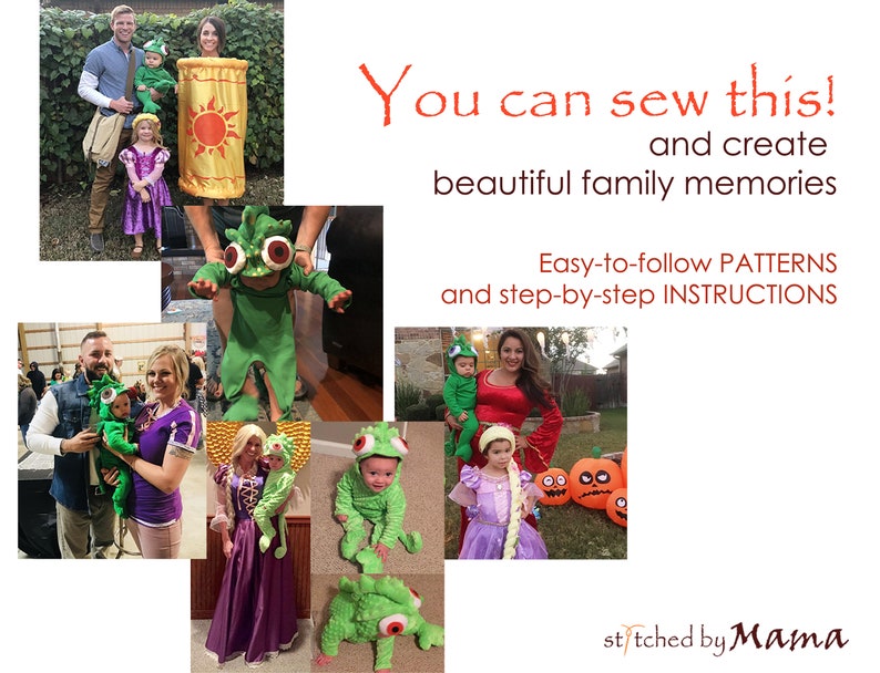 Tangled Pascal Chameleon Inspired Baby Costume Sewing Pattern – NB & 0 ...