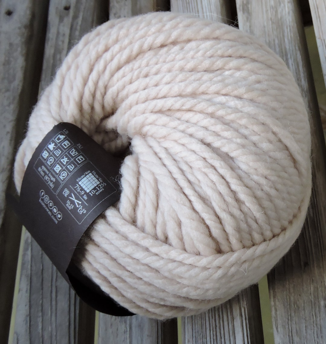 SUPER BULKY Weight Yarn - Rowan Big Wool - 100% Merino - Linen #48 ...