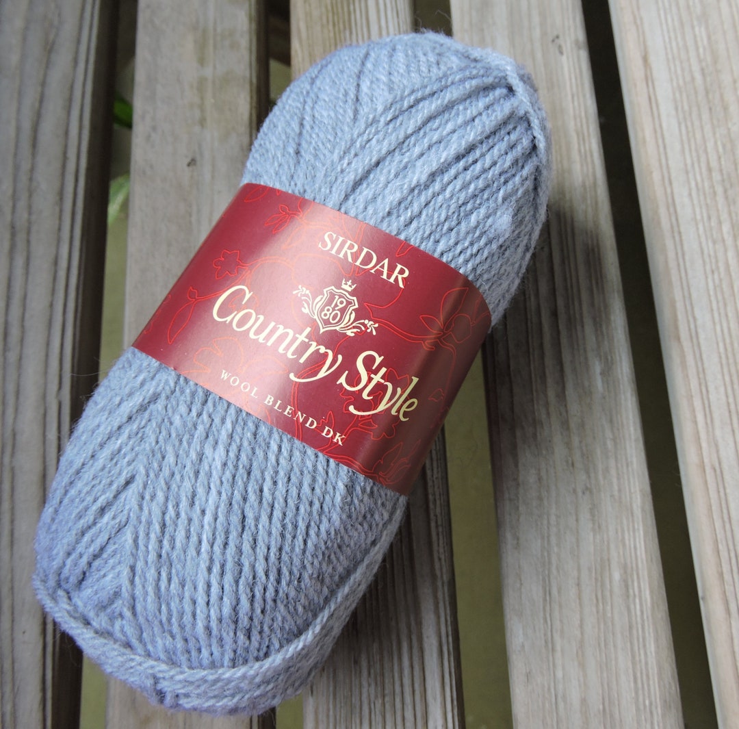 DK Weight Yarn - Sirdar Country Style DK - Wool Blend - Silver Cloud ...
