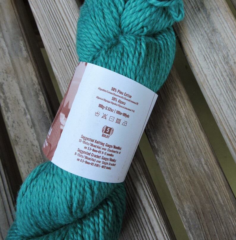 BULKY Weight Yarn Peruvian Super Fine Alpaca and Pima Cotton - Etsy