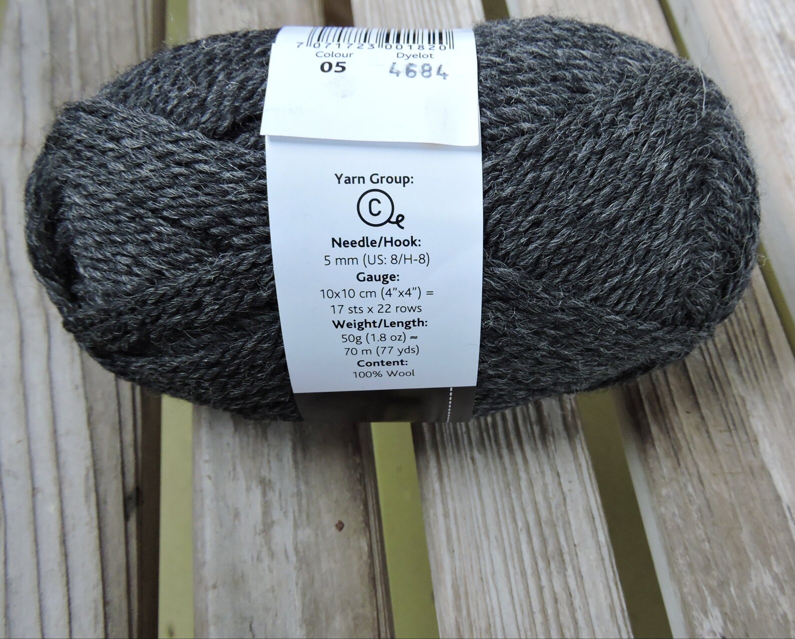 ARAN Weight Yarn - Pure Classic Wool in the European Style - Dark Grey ...