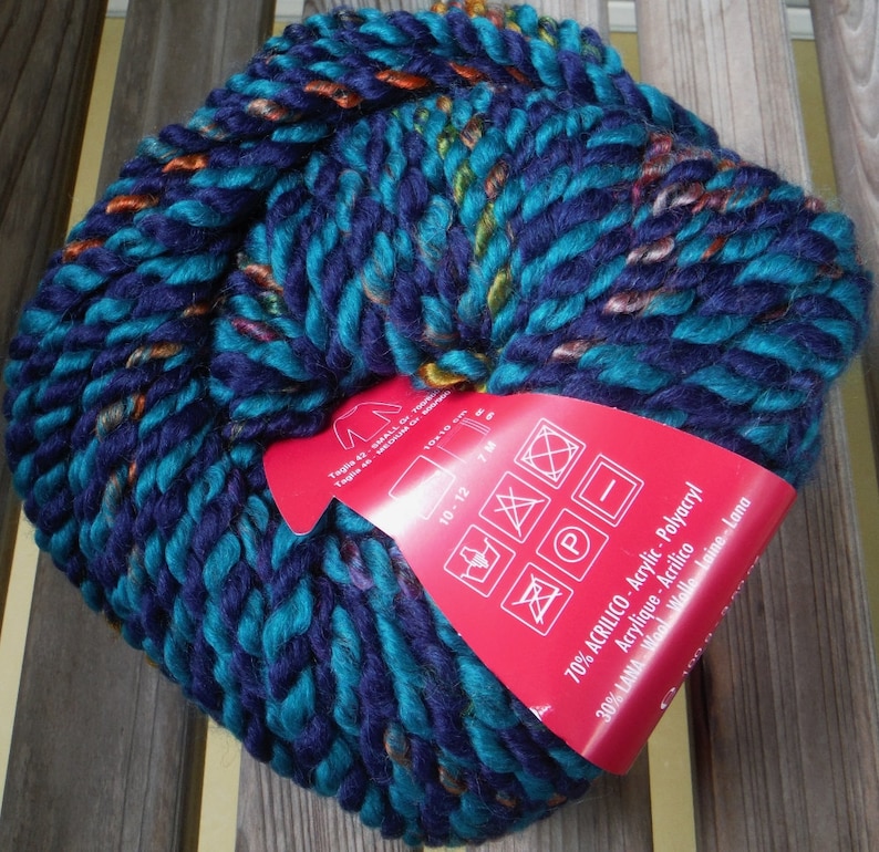 SUPER BULKY Weight Yarn Caribbean 02 Acrylic Wool Blend - Etsy