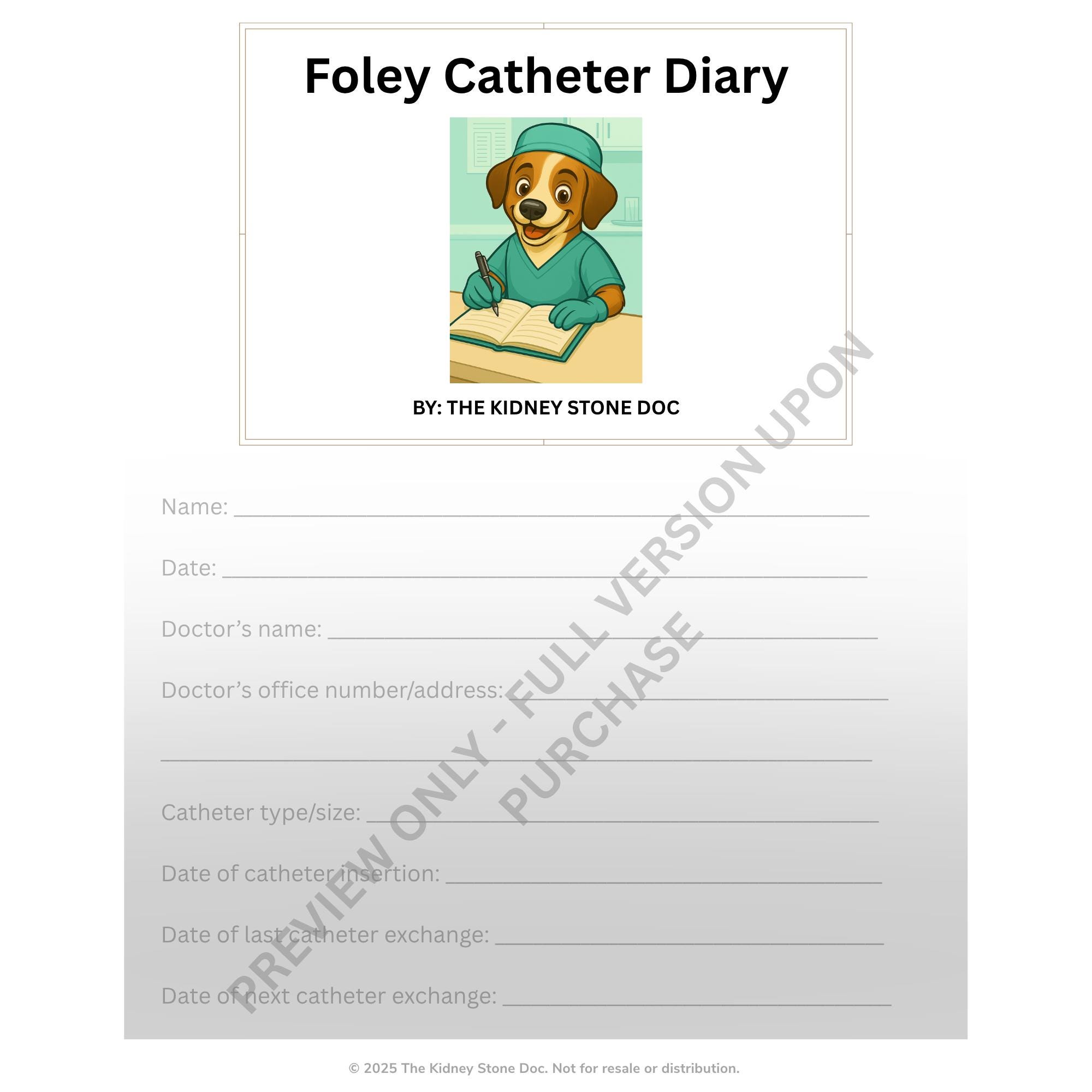 Foley Catheter Care Guide + Printable Catheter Diary - Written by a ...