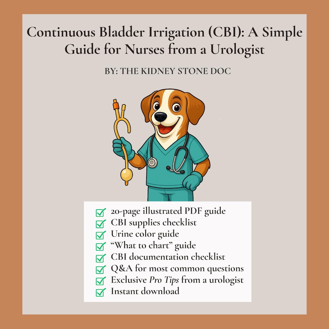 CBI Nurse Guide – Continuous Bladder Irrigation Instructions, Printable ...