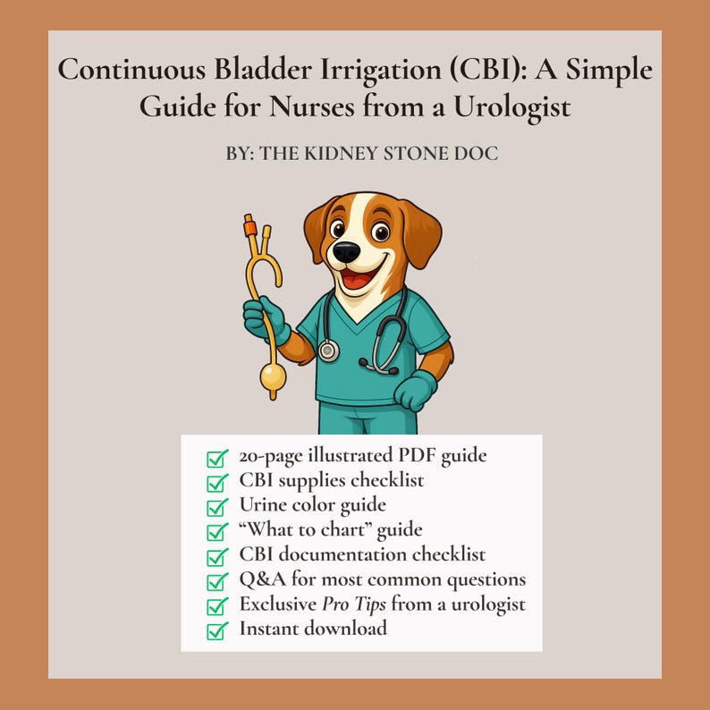 CBI Nurse Guide – Continuous Bladder Irrigation Instructions, Printable ...