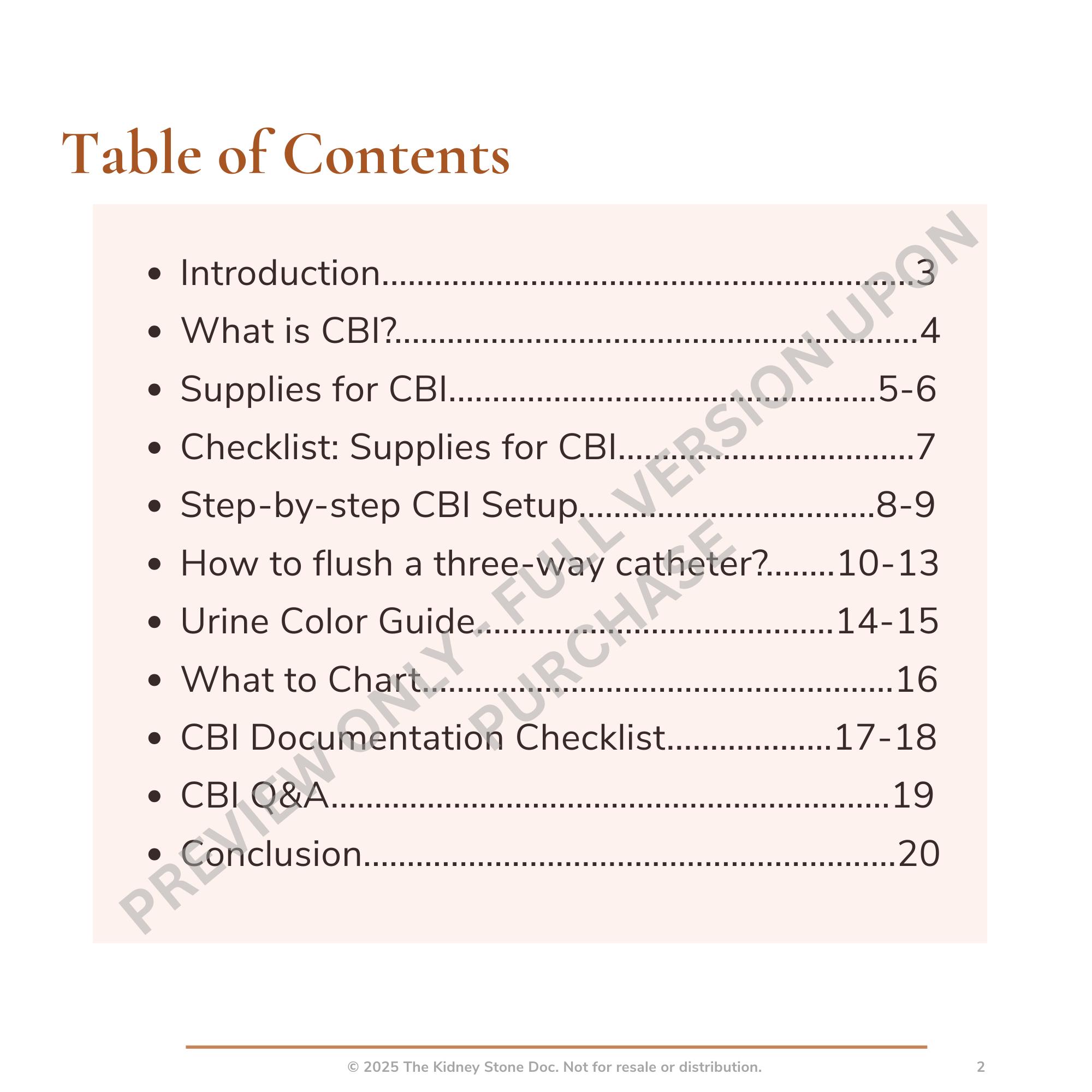CBI Nurse Guide – Continuous Bladder Irrigation Instructions, Printable ...