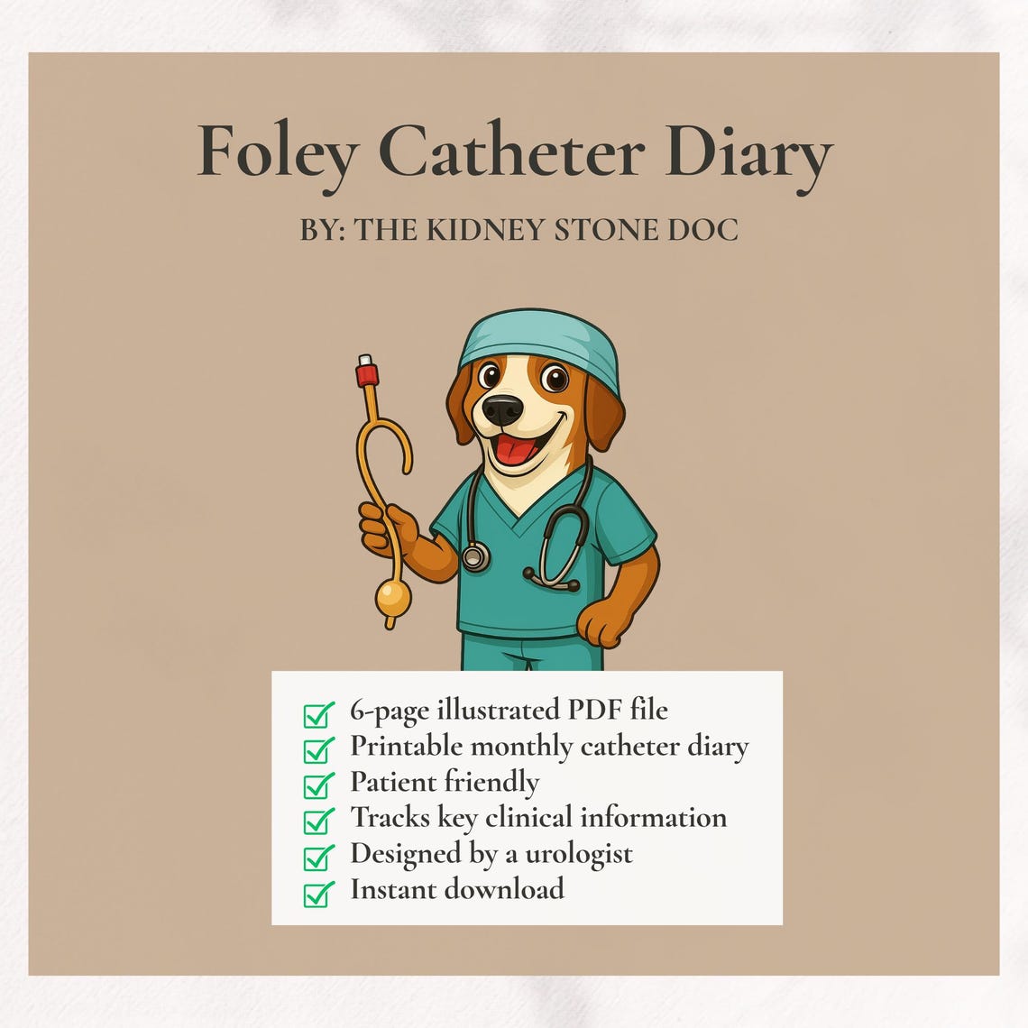 Printable Foley Catheter Diary - Monthly Output and Symptom Tracker - Etsy