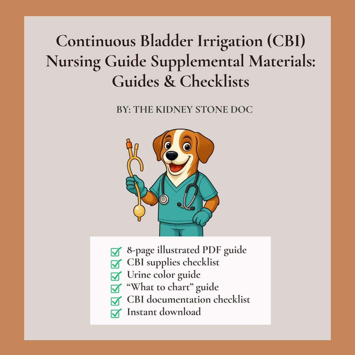 Continuous Bladder Irrigation (CBI) Nursing Printable Reference Sheets ...