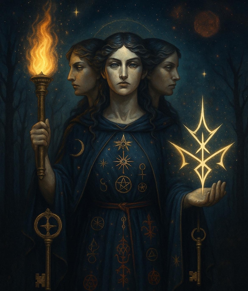 Custom Hekate Sigil: Personalized Ritual Seal From Your Astrology Chart ...