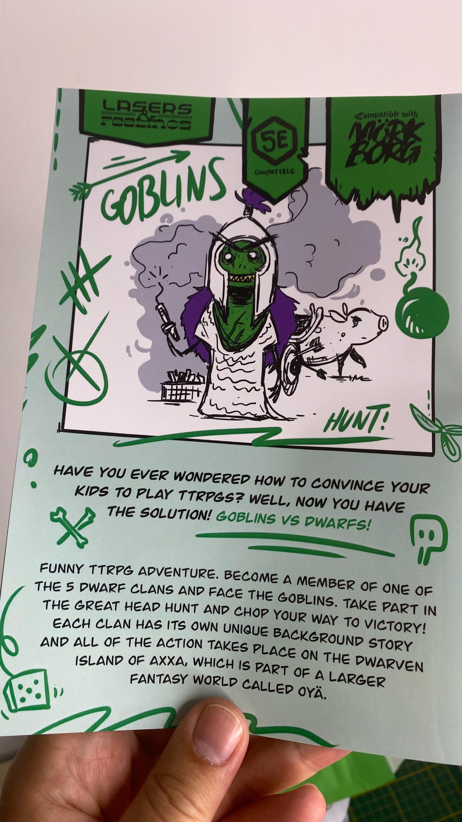 Goblin Head Choppers TTRPG Zine: 5E & Mörk Borg, Comic Illustration - Etsy