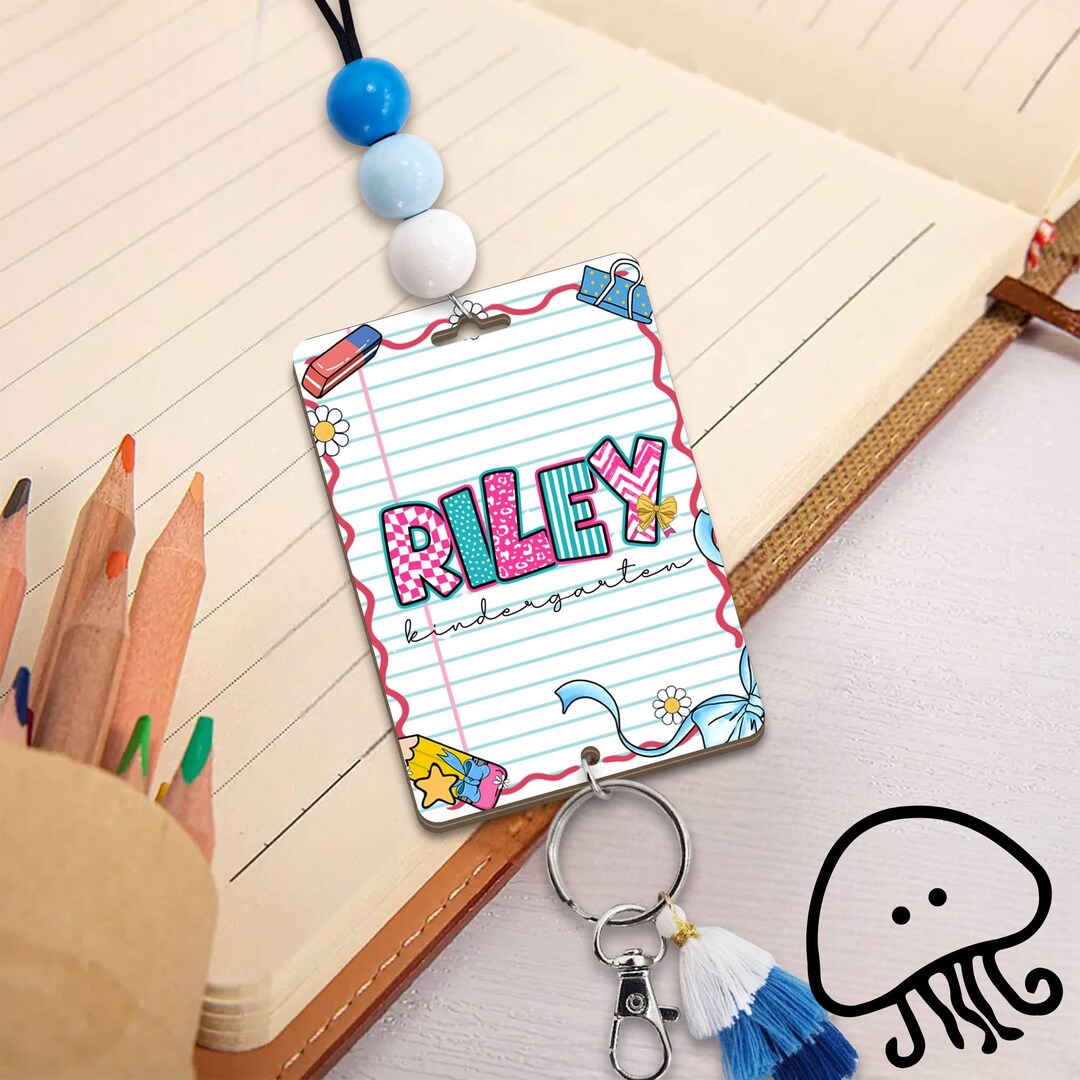 Custom Kids Name Back to School Backpack Keychains-bag Tags Backpack ...